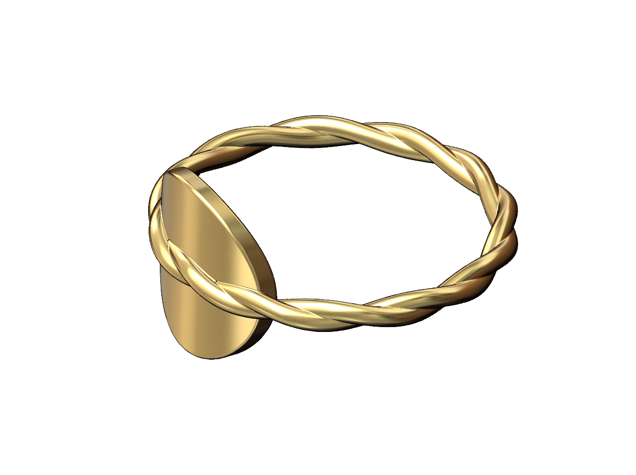 STL file Braided rope coin ring US sizes 5to9 3D print model・3D ...