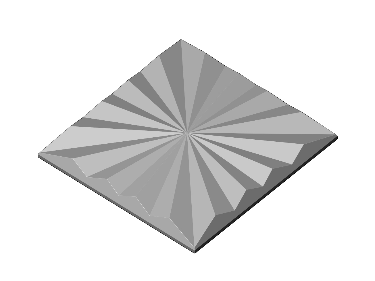 STL file Faceted decor panel relief 3D print model 🪵・3D printable model ...