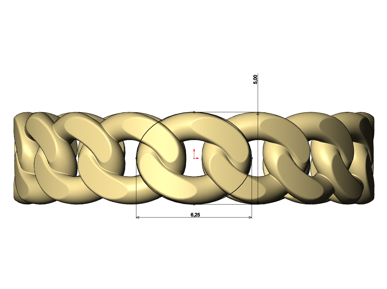Cuban Link Chain Vector