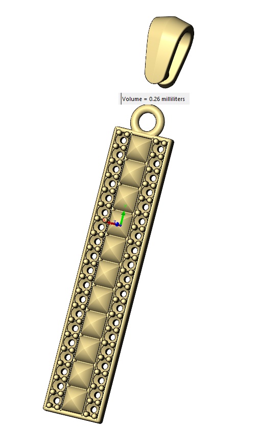 STL file Diamond studs strip pendant with bail 3D print model 💎・3D ...