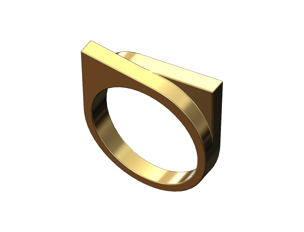 STL file Double overlapping bars signet US sizes 5to9 3D print model 💍 ...