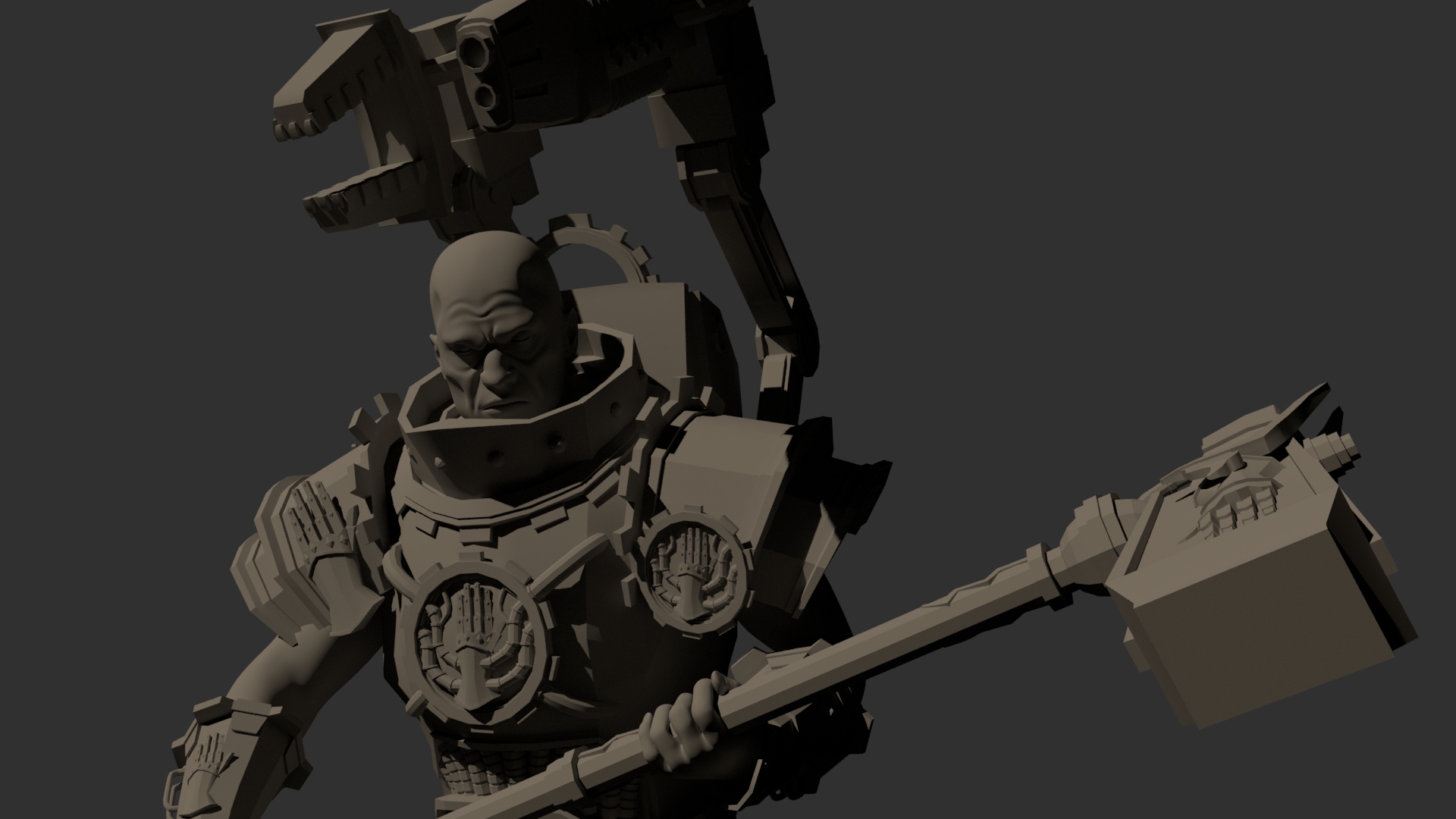 STL file iron hands primarch 🤲・3D printing template to download・Cults