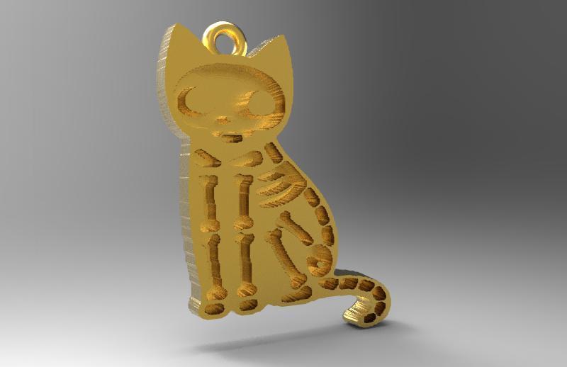 STL file cat skeleton・3D printing model to download・Cults