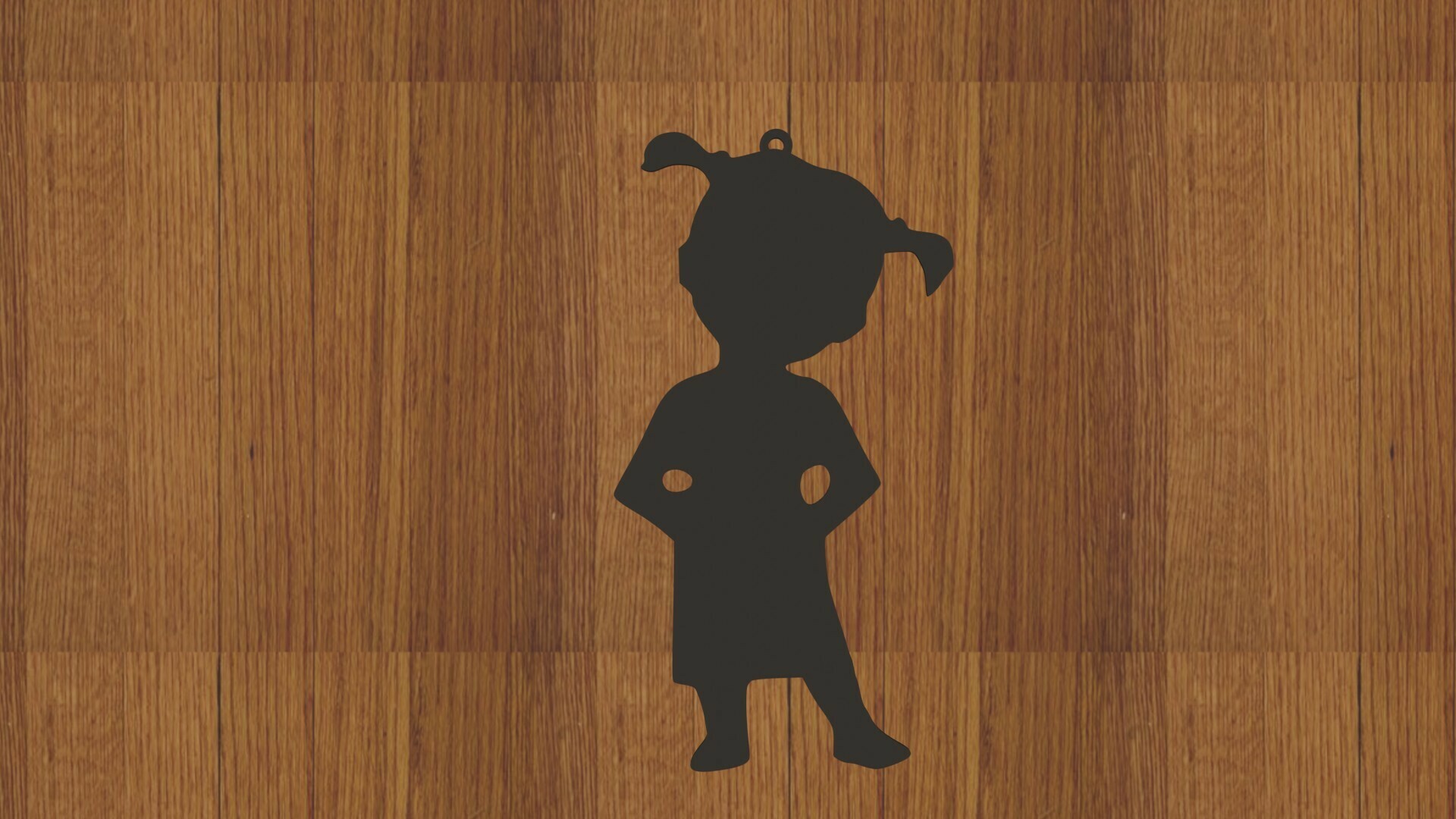 STL file KEYCHAIN MONSTER INC BOO・3D printing design to download・Cults