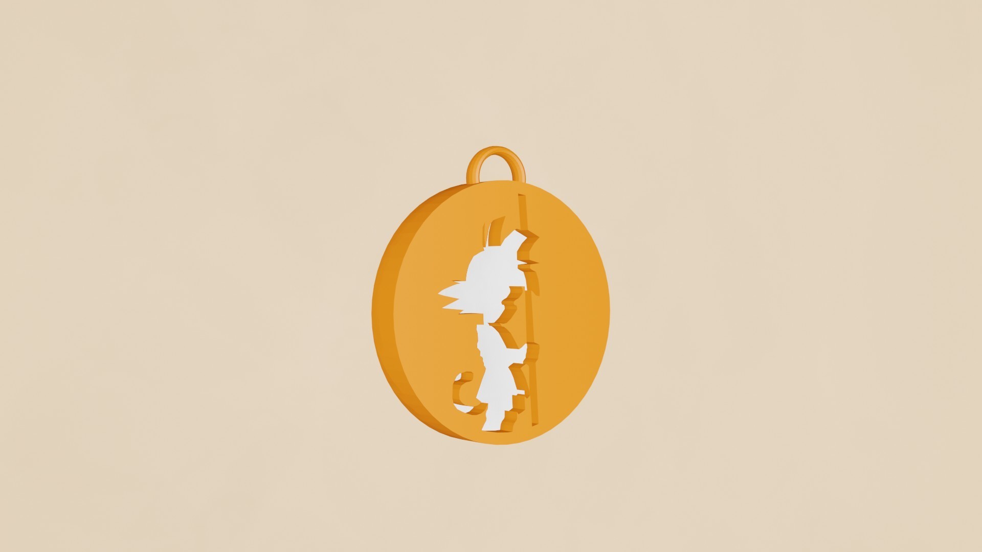STL file GOKU DRAGON BALL KEYCHAIN・3D print model to download・Cults