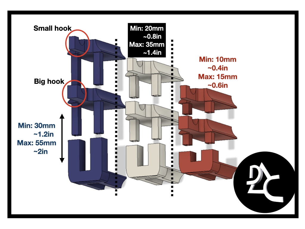 STL file Universal Hook 🪝・Template to download and 3D print・Cults