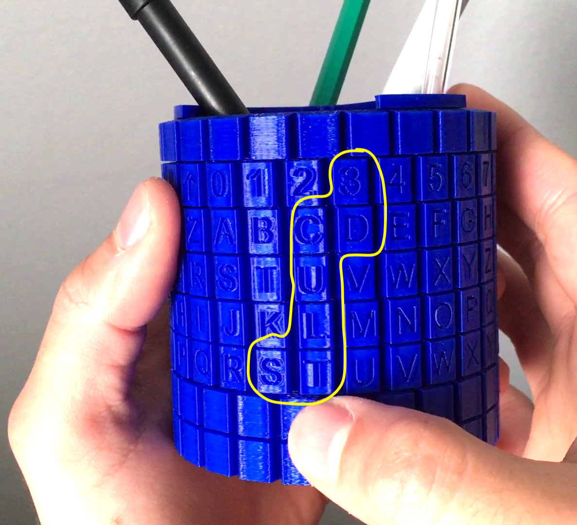 STL file Pen stand - Message secret 🖊️・3D printer design to download・Cults