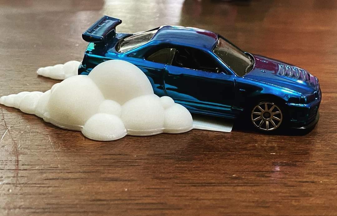 STL file Tyres Burn Out Smoke Effect for Hotwheels 🔥・3D print model to ...
