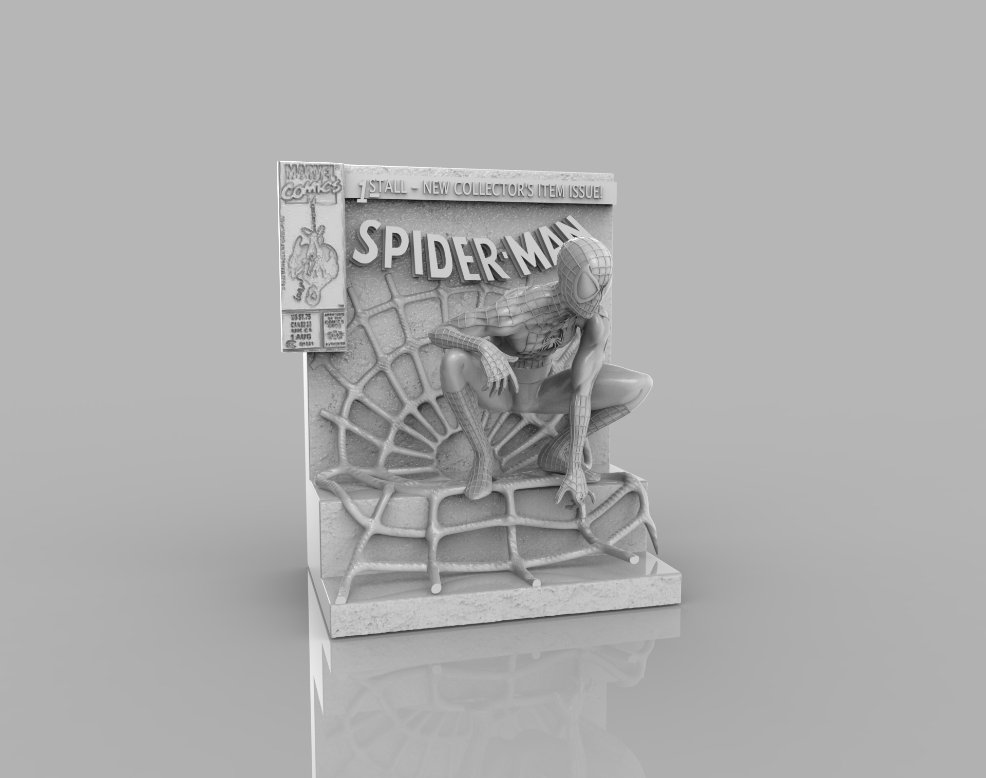 STL file Spider Man Comic Book Statue 3D print model・3D printing ...