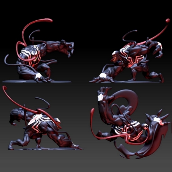 3D file VENOM - ACTION POSE・3D print object to download・Cults