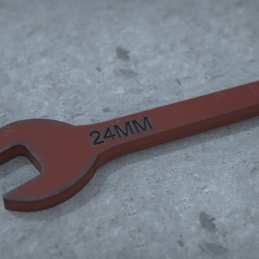 Download free STL file 24mm Wrench • 3D printing design ・ Cults