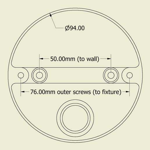 Download free STL file Exterior light fixture round wall mount • 3D ...