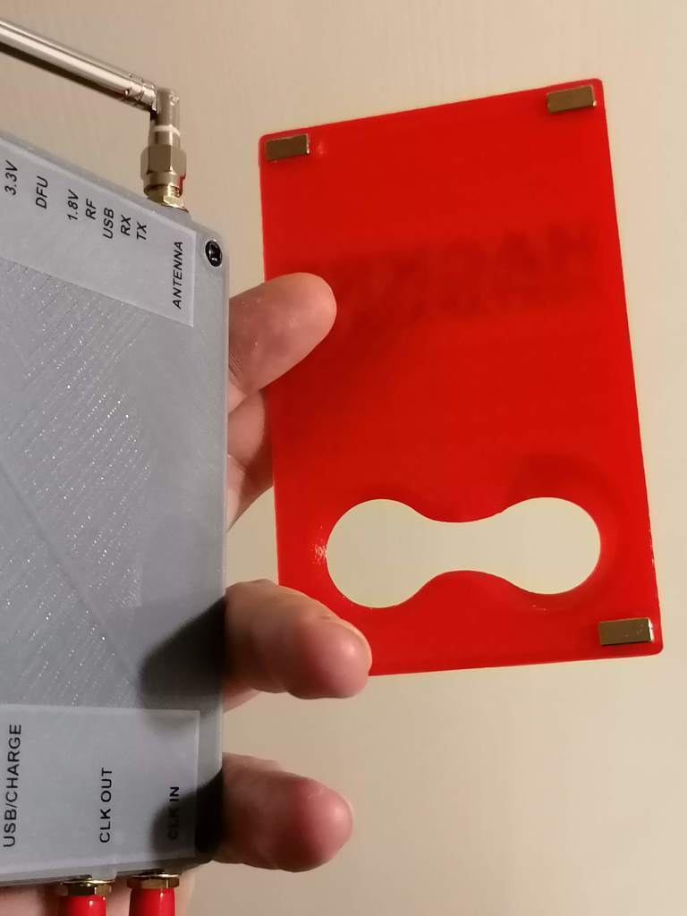 Free STL file Magnetic faceplate protector for HackRF Portapack H2 case ...