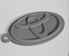 Free STL file Keychain Toyota・3D printing template to download・Cults