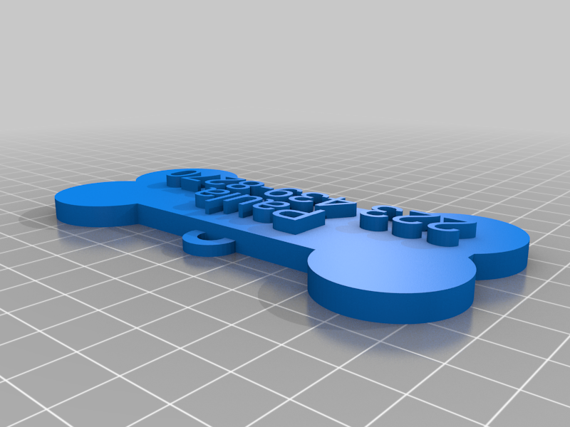 Free STL file Pet Dog Tag bone Paula・3D printable object to download・Cults