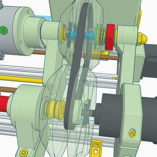 Download STL file CNC Lathe 450mm "Iron worm" • Template to 3D print ...