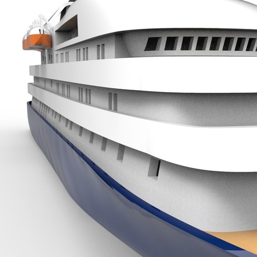 Download STL file Island Sky Cruise Ship 3D print model • Template to ...