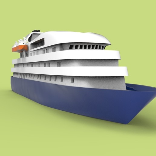 Download STL file Island Sky Cruise Ship 3D print model • Template to ...