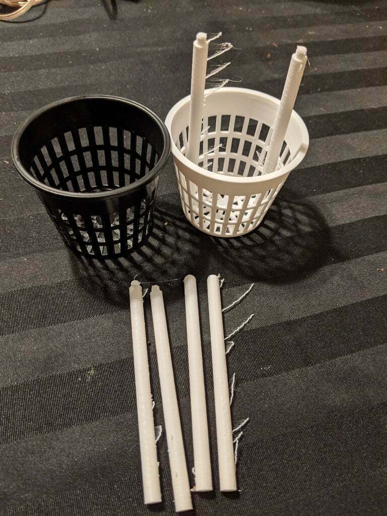 Free STL file Hydroponic Net Cup with Vertical Supports・3D print design ...