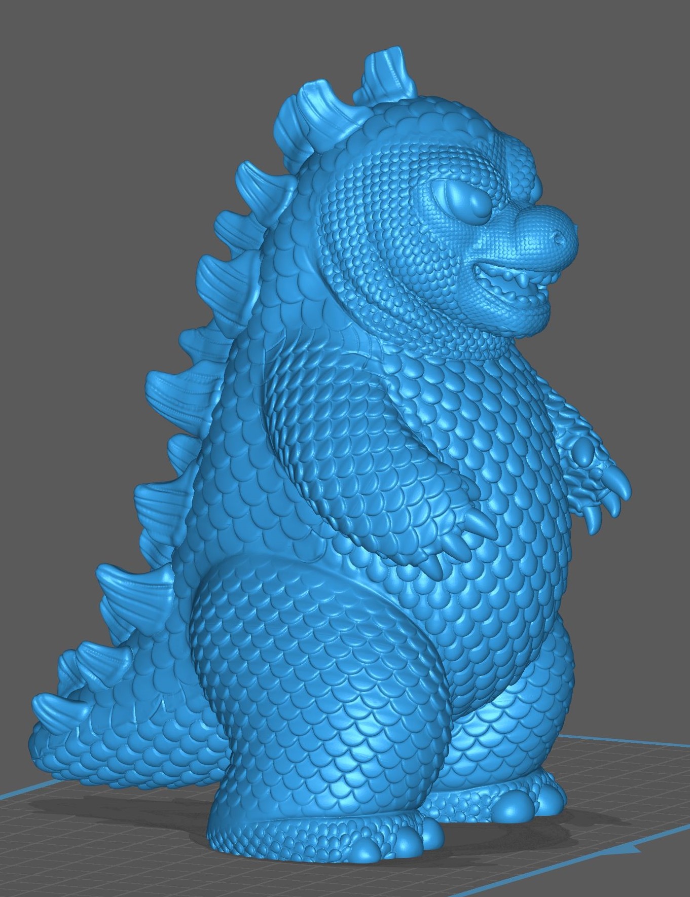 STL file GODZILLA ( CHUBBY ) 🎨・3D print model to download・Cults