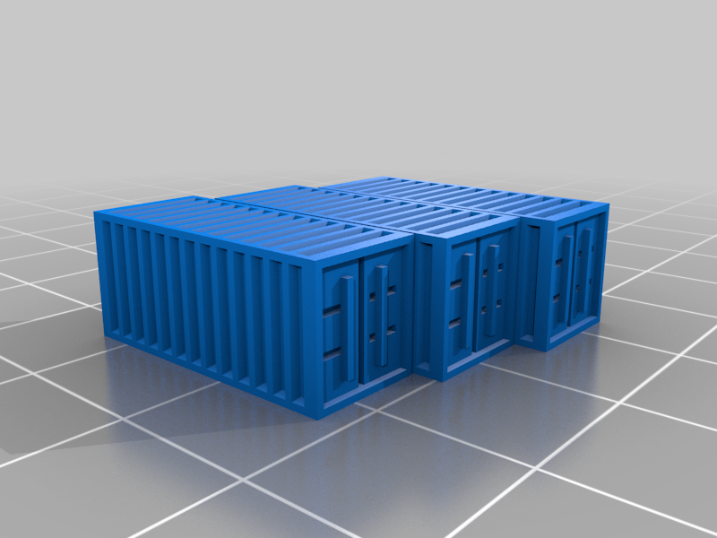 STL-Datei Shipping Container set - 6mm 🏛️ kostenlos・3D-Druck-Vorlage ...