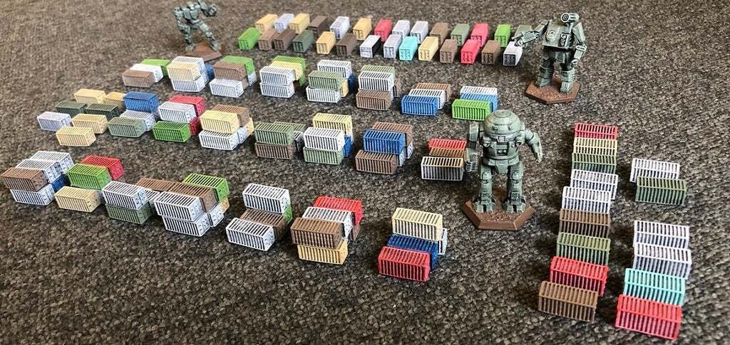 Free STL file Shipping Container set - 6mm・3D print design to download ...