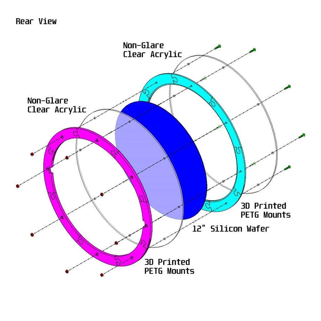 Free STL file Silicon Wafer Frame [12"] 🖼️・Template to download and 3D ...
