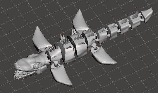 STL file FLEXI MOSASAURUS 🎨・Model to download and 3D print・Cults