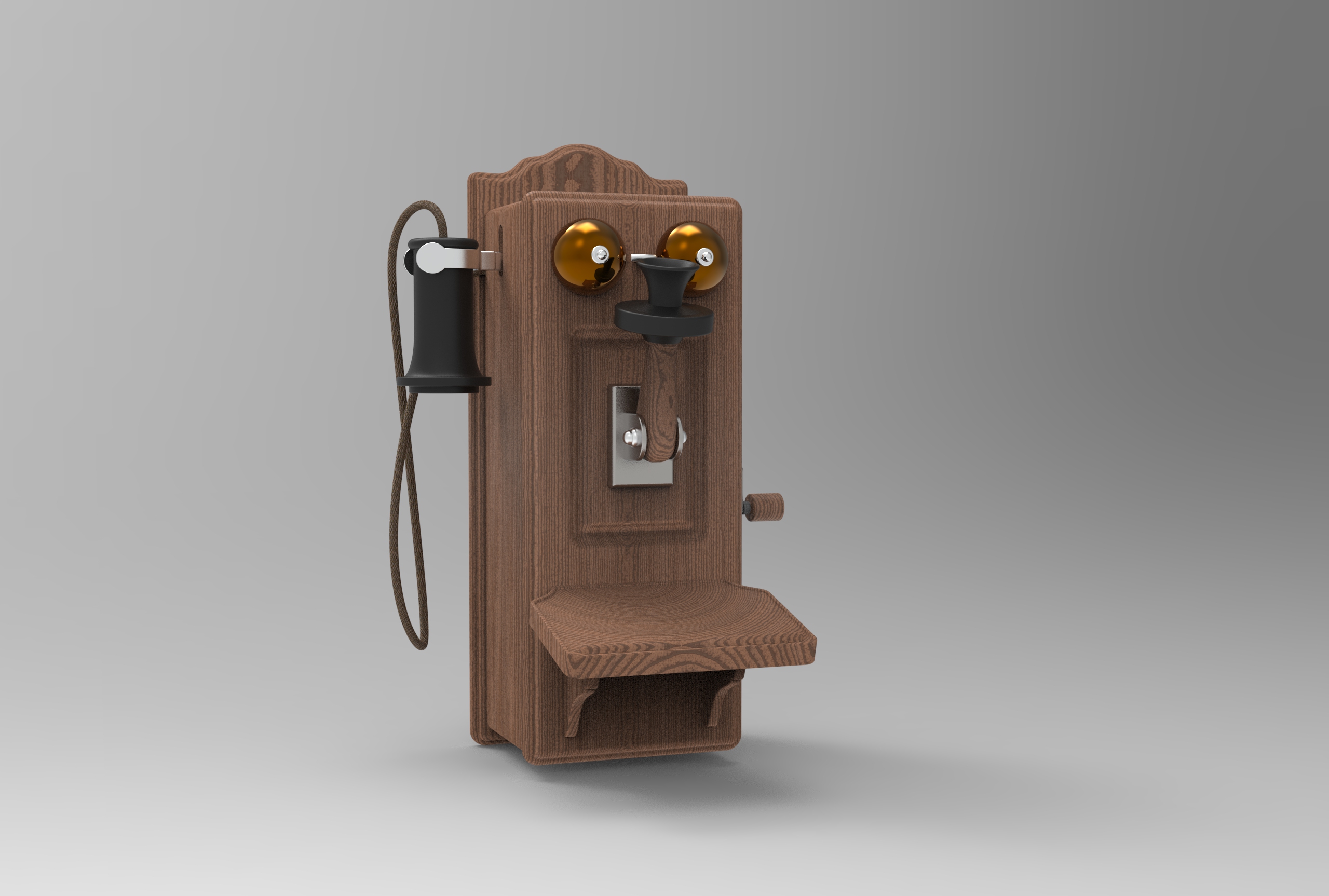 3D file antique wall phone 📞・3D printing model to download・Cults