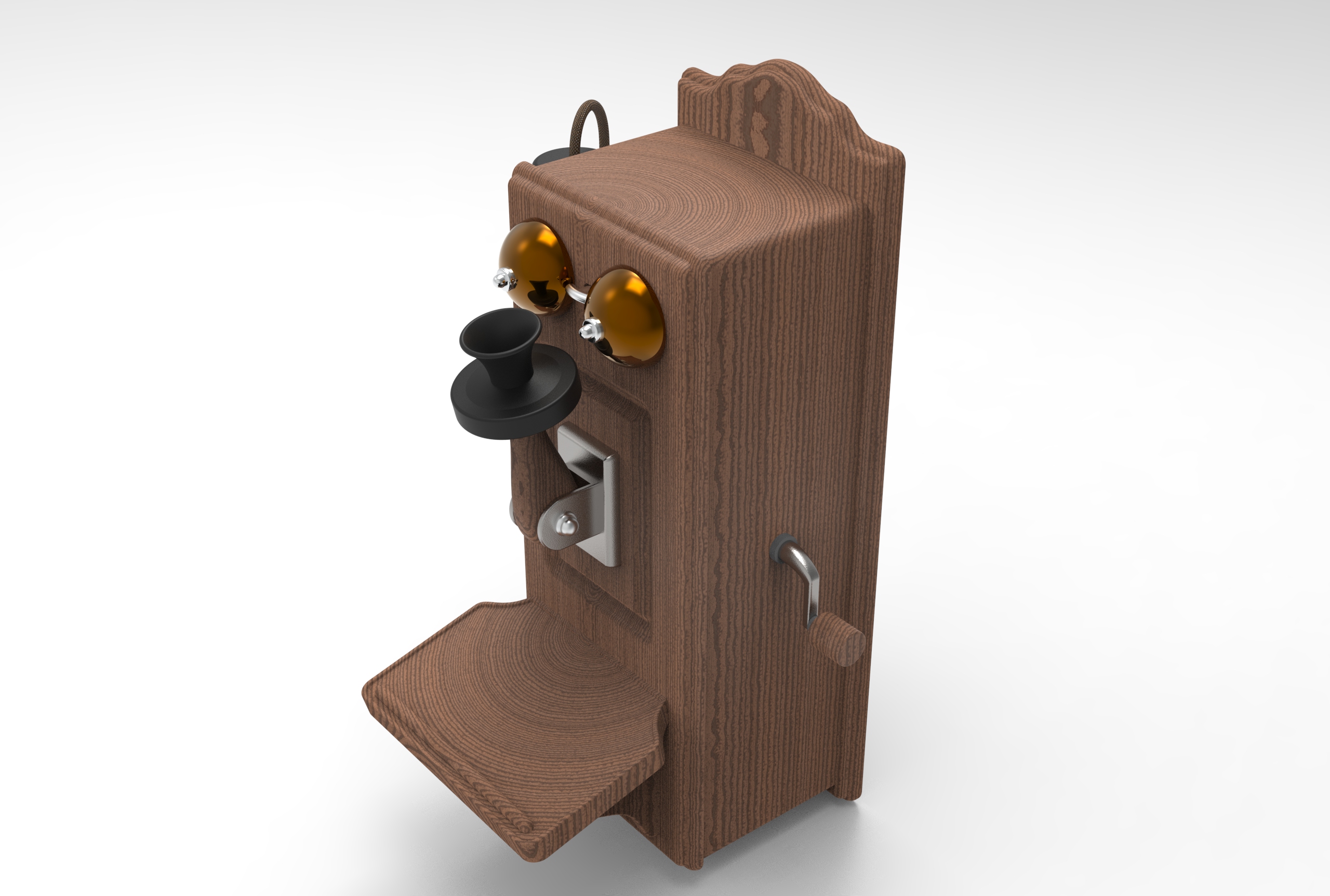 3D file antique wall phone 📞・3D printing model to download・Cults
