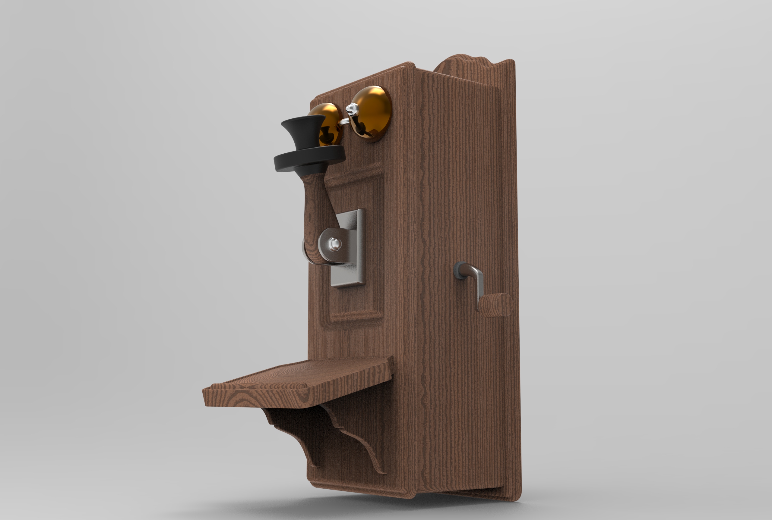 3D file antique wall phone 📞・3D printing model to download・Cults