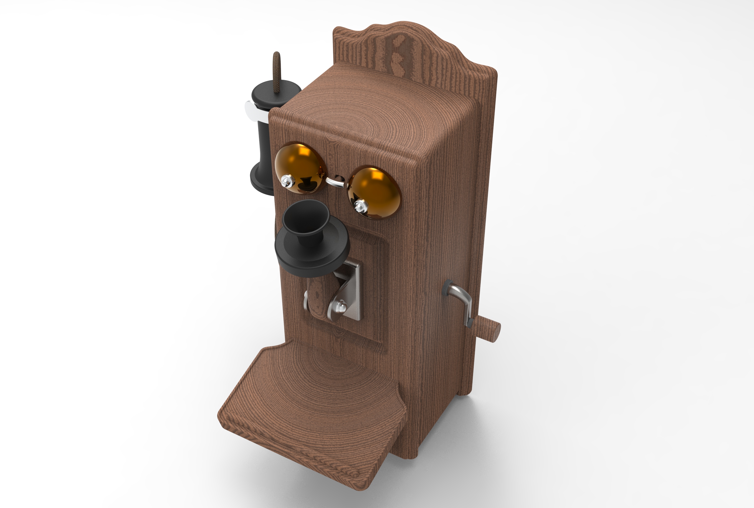 3D file antique wall phone 📞・3D printing model to download・Cults