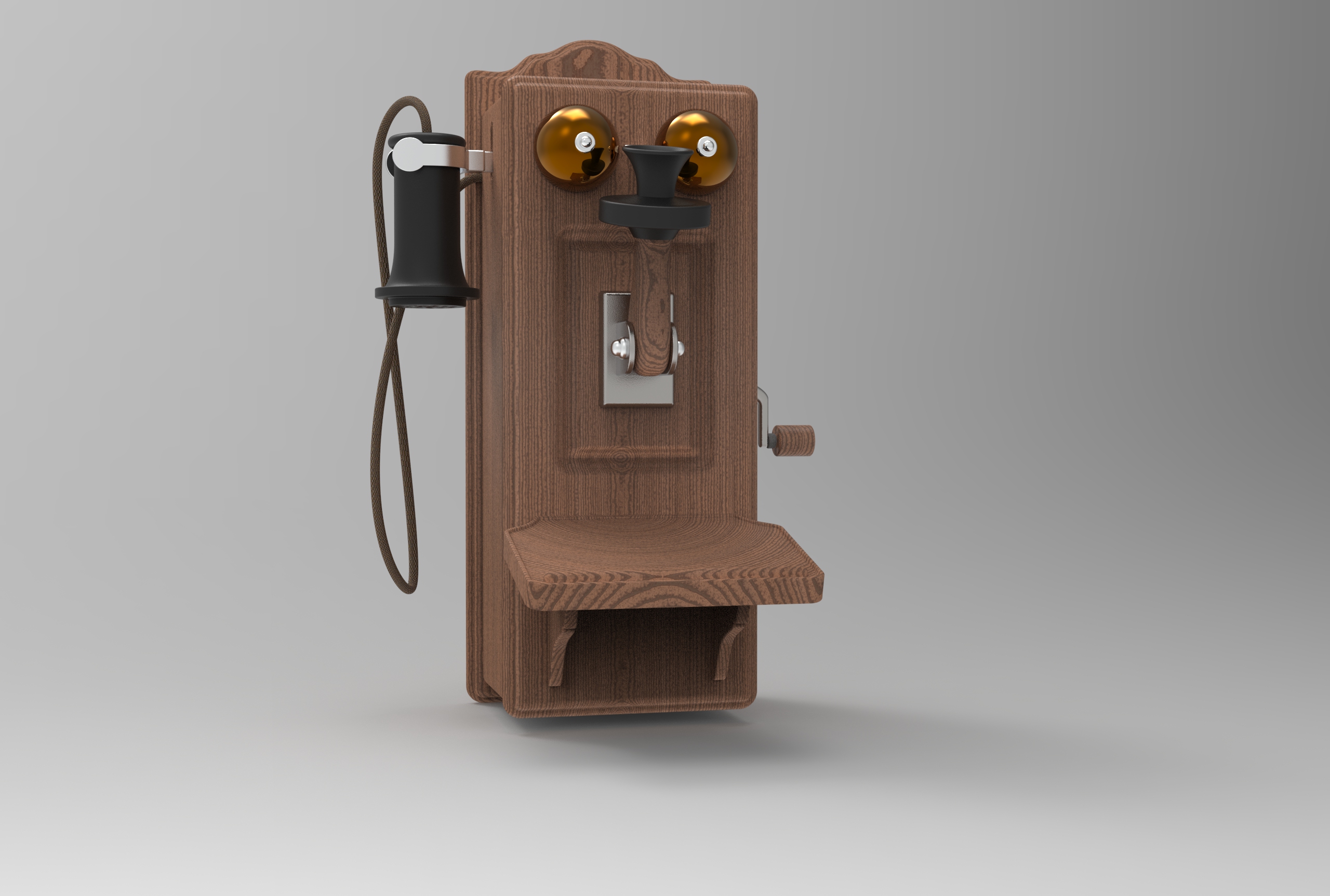 3D file antique wall phone 📞・3D printing model to download・Cults