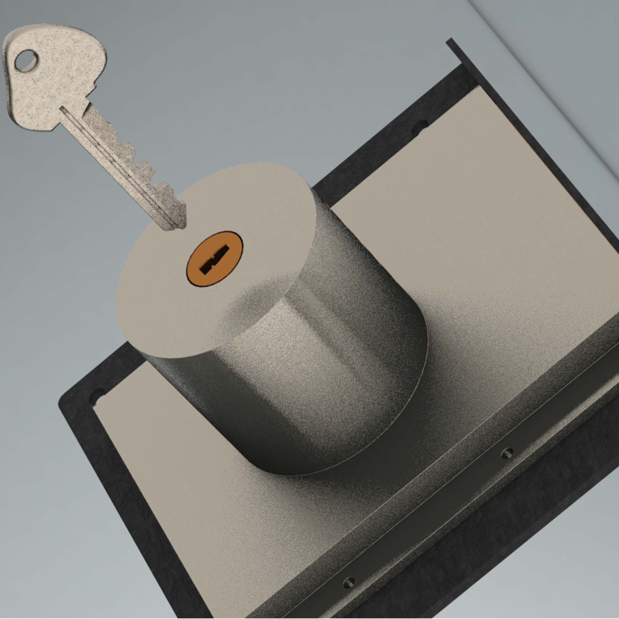 3D file key and lock・3D printable model to download・Cults