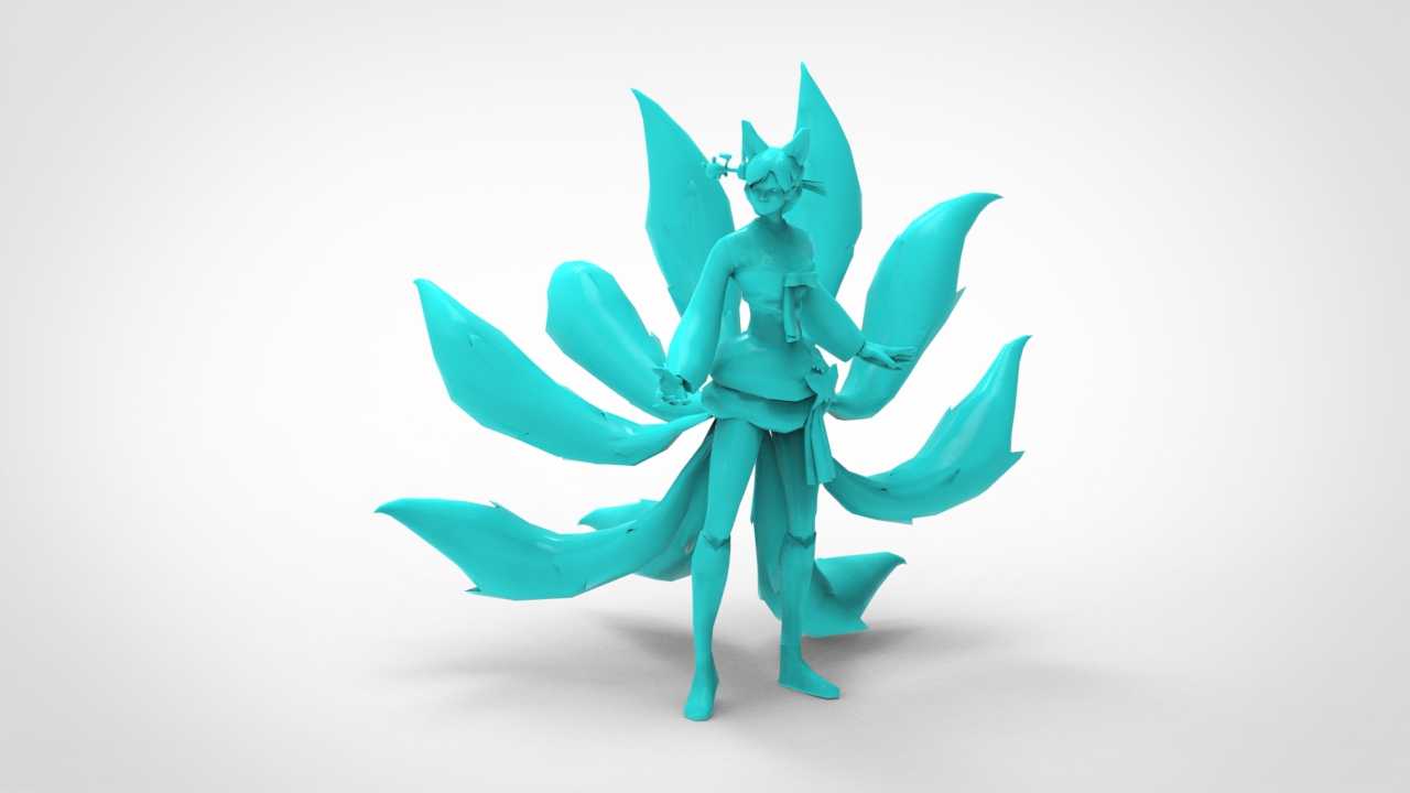 STL 文件 Ahri Dynasty - League of Legends 🎲・可下载 3D 打印模型・Cults