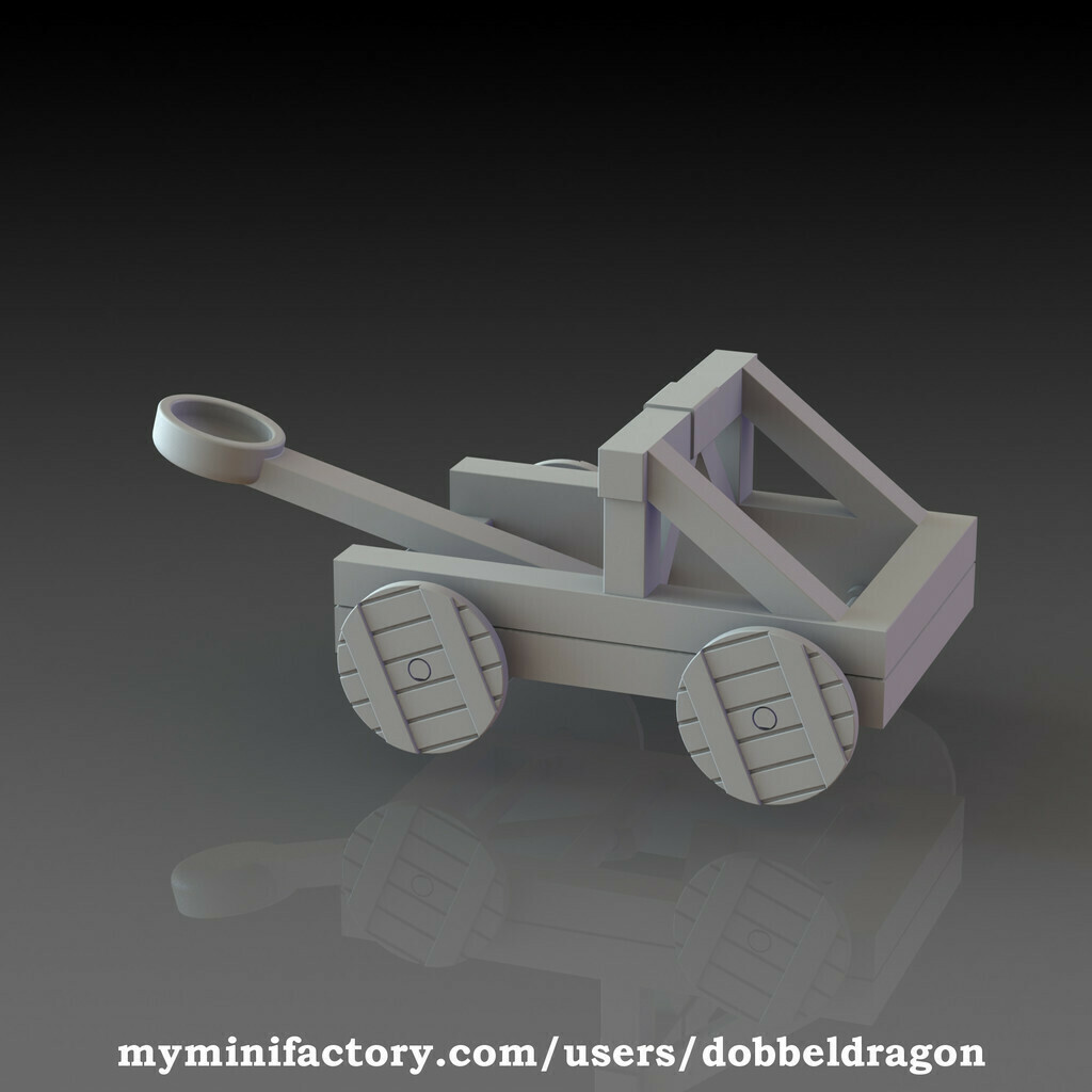 Free 3D file Mangonel (catapult)・Object to download and to 3D print・Cults