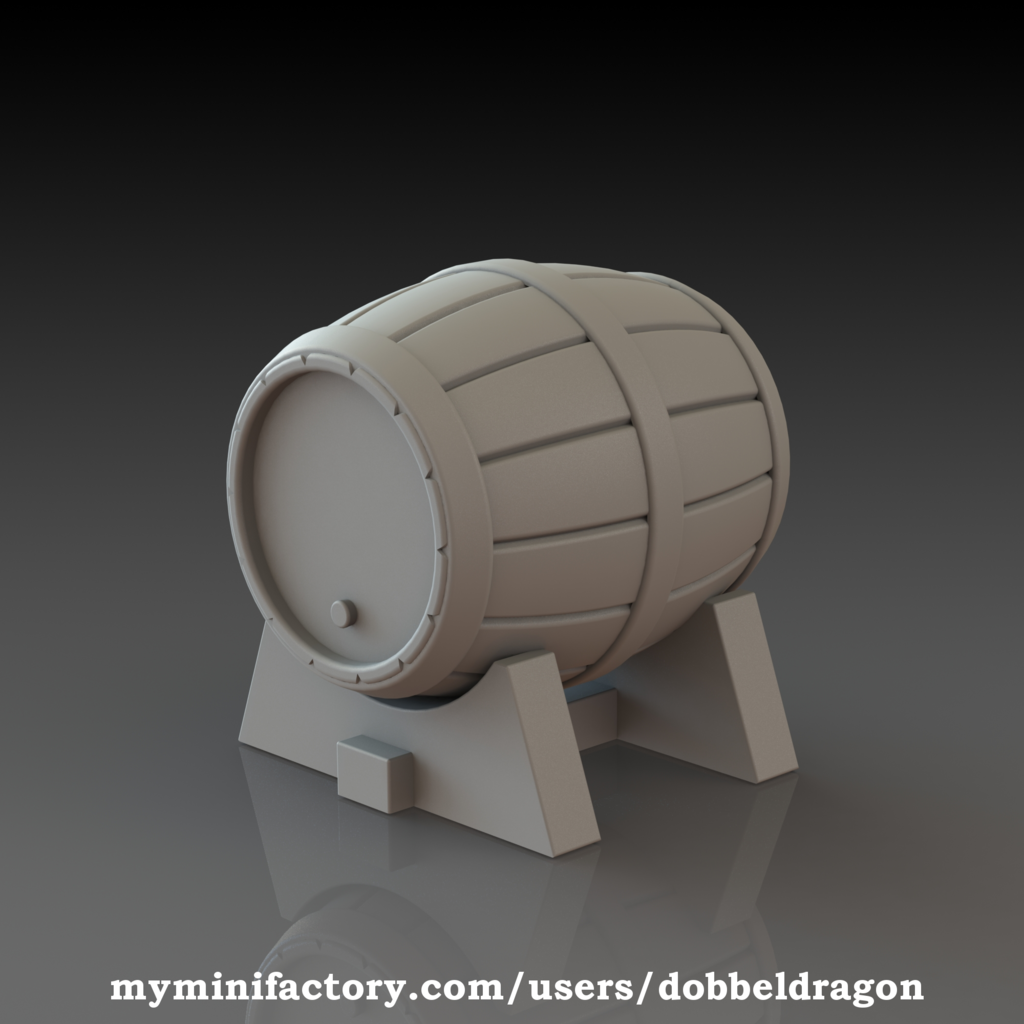 Free 3D file Wooden barrel・3D printing template to download・Cults