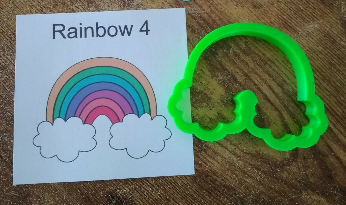 STL file Rainbow with Clouds Cookie Cutter・3D printable model to ...