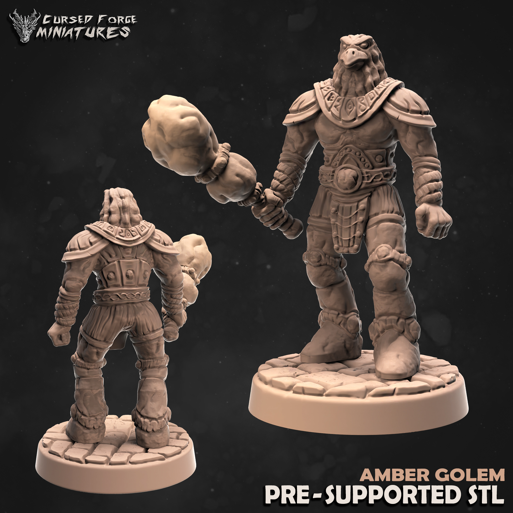 Archivo 3D Amber golem (supported)・Plan imprimible en 3D para descargar ...