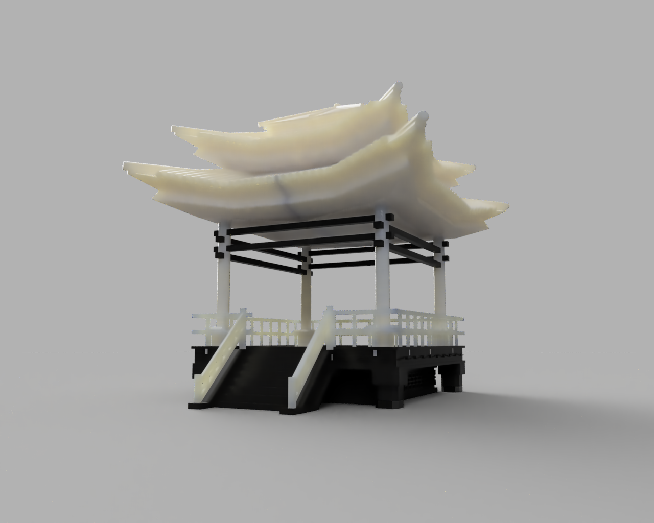 Free STL file Asian modular small temple 🤏・3D printer design to ...