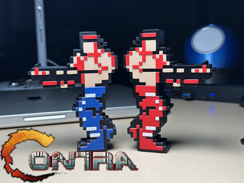 Free 3D file Contra (NES) Soldier Figurine 🫡・3D printing idea to ...