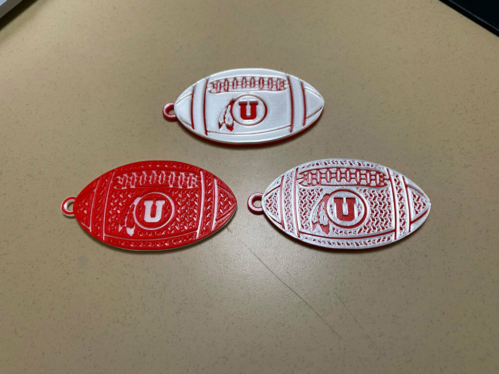 Free 3D file U of U Football Keychain 🏈・3D print design to download・Cults