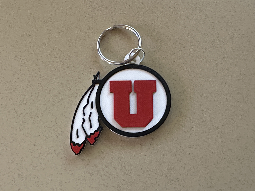 Free 3D file University of Utah Keychain 🏛️・3D printing model to ...