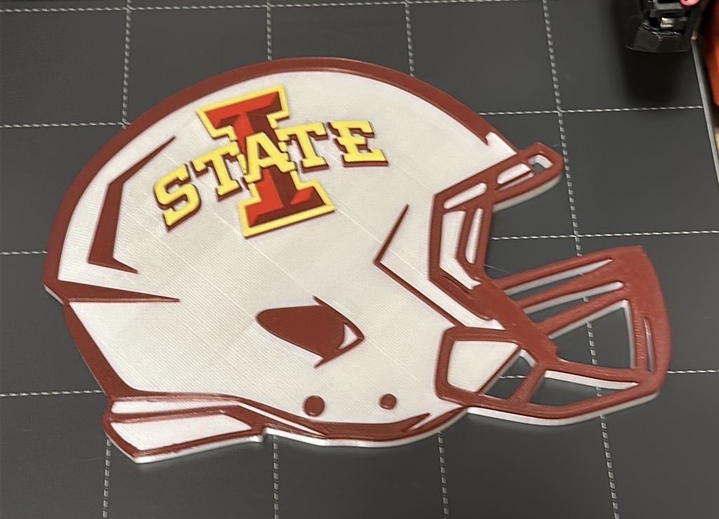 Free 3D file Iowa State Football Helmet w/ Stand 🏈・3D printer model to ...