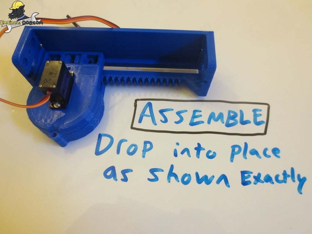 Free STL file Rack & Pinion Linear Actuator Servo Joint Module *Tiny ...