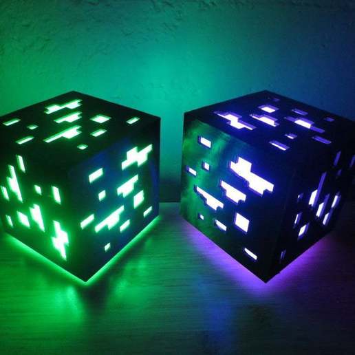 Télécharger fichier STL gratuit Minecraft a inspiré la lampe LED Ore ...