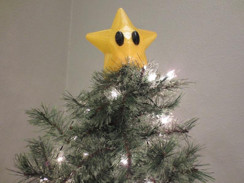 STL file Large Light Up Mario Power Star With Multiple Hanging Options ...
