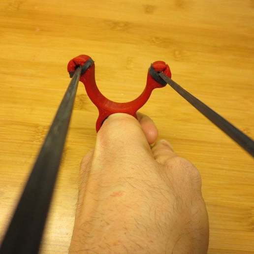 Download free STL file Mini Knuckle Slingshot & Flexible TPU Pouch • 3D ...