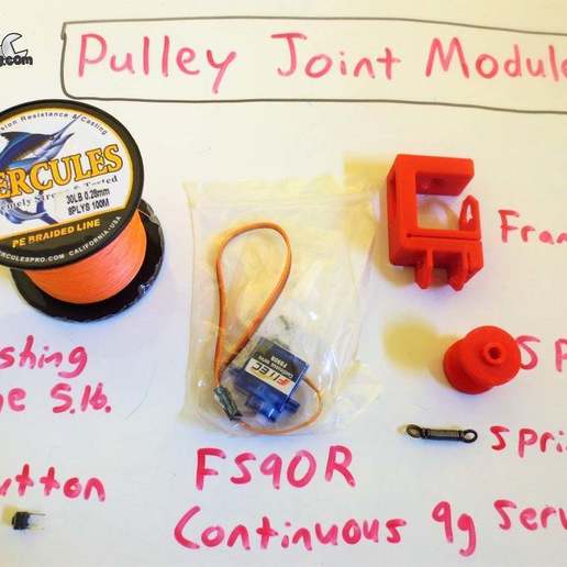 Download free STL file Hobby Servo Pulley Module *TINY_CNC_COLLECTION ...