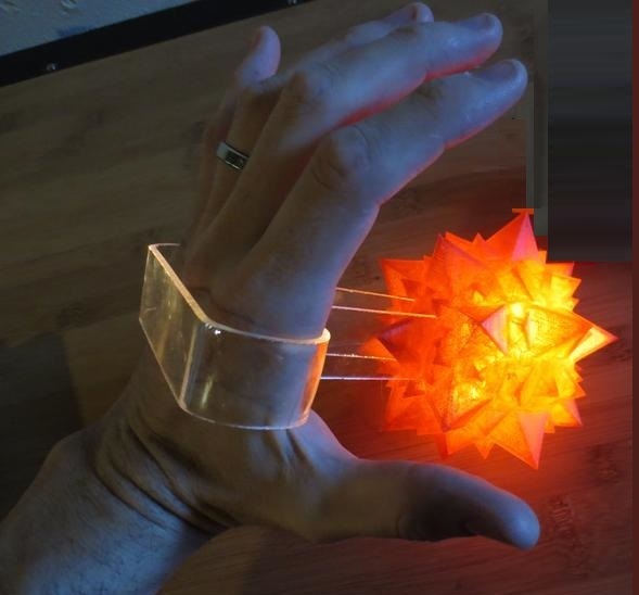 STL file Floating Explosion Cosplay! Light up LED Wearable Handheld ...